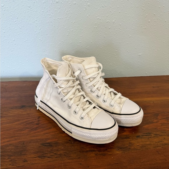 Converse | Shoes | White Hightop Platform Converse | Poshmark